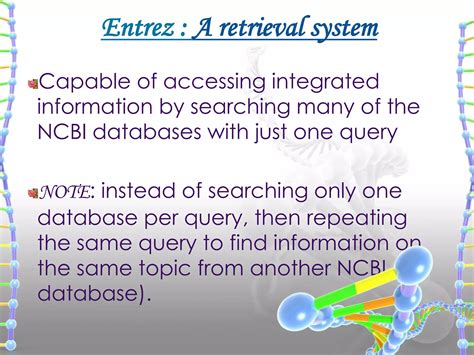 Introduction to NCBI | PPTX | Databases | Computer Software and Applications
