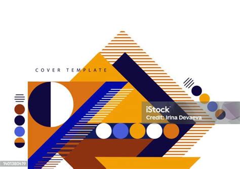 기하학적 모양 원과 사각형 선이있는 현대적인 추상 브로셔 그림 템플릿으로 설정된 최소한의 대담한 건축 스타일 벡터입니다 0명에 대한 스톡 벡터 아트 및 기타 이미지 Istock