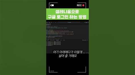 셀레니움으로 구글 로그인 하는 방법 Python Selenium 자동화 Youtube