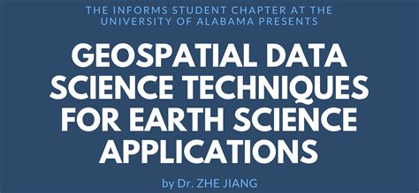 Geospatial Data Science Techniques For Earth Science Applications The Culverhouse College Of