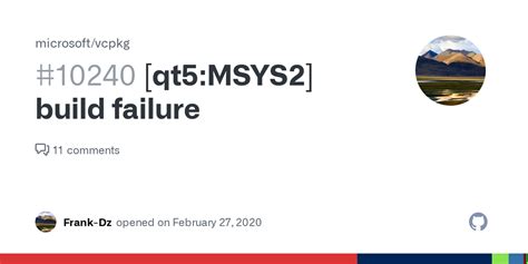 Qt MSYS Build Failure Issue Microsoft Vcpkg GitHub