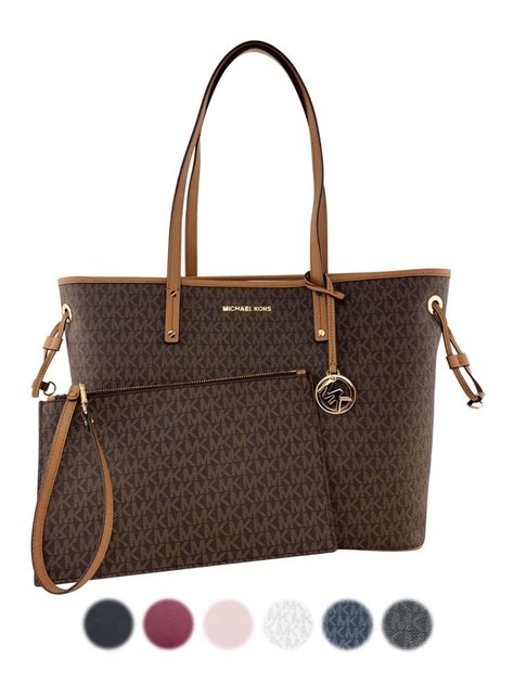 Michael Kors Gilly Jet Set Travel Large Drawstring Top Zip Tote Signature MK EBay Michael