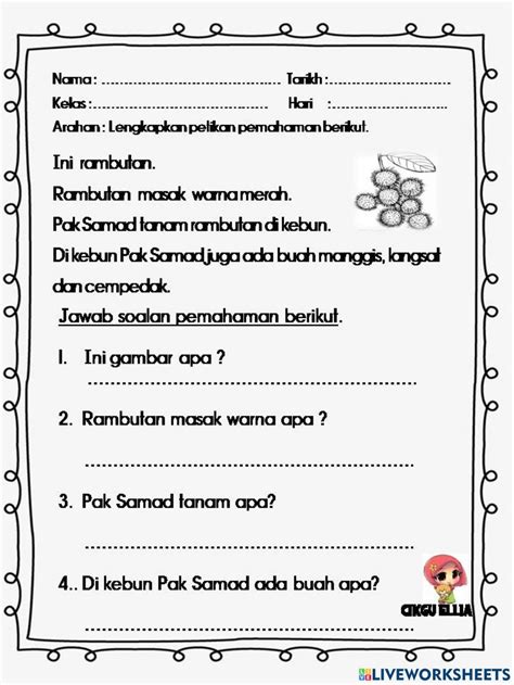 Perkataan Kvk Kv Kvk Activity Artofit