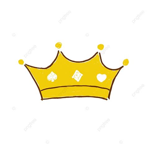핸드 드로잉 캐릭터 일러스트 크라운 소재 왕관 손으로 그린 만화 손으로 그린 기발한 Png 일러스트 및 Psd 이미지 무료 다운로드 Pngtree