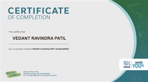 Vedant Patil On Linkedin Sustainability Nestlé Learningjourney
