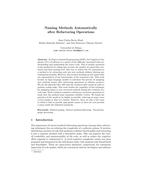 Pdf Naming Methods Automatically After Refactoring Operations