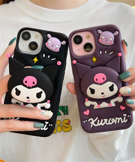 핑거 톡 거치대 아이폰15 아이폰14 아이폰13 아이폰12 프로 맥스 Pro Max 귀여운 캐릭터 엠보싱 패턴 키치한 예쁜 아이폰 케이스 에이블리