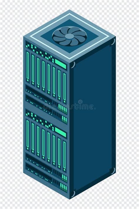 Isometric Server Network Server Room 3d Computer Equipment Storage Database Isometric