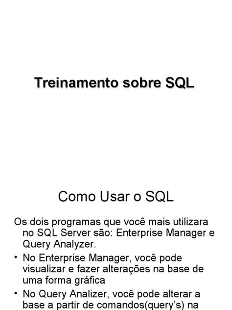 Sql Comandos Básicos Pdf Sql Tabela Banco De Dados