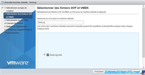 importer une vm au format ovf ova avec un disque dur compressé sous