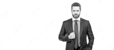 Premium Photo Gentleman Of Style Bearded Man Wear Suit Isolated On