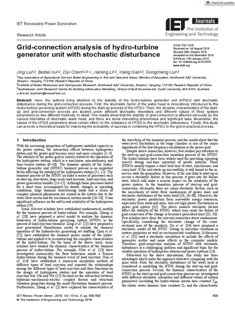 Iet Renewable Power Gen 2019 Liu Grid Connection Analysis Of
