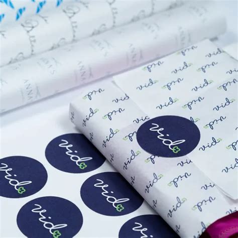 Kit 100 Papel Seda Personalizado 100 Adesivos P Sua Loja