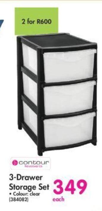 Contour 3 Drawer Storage Set Offer At Makro
