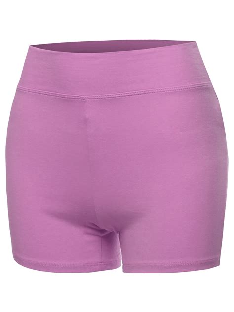 A2y Womens Basic Solid Premium Cotton High Rise Bike Shorts Dark Mauve