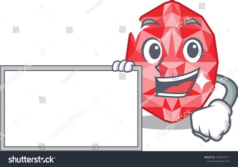 with board ruby gems in a cartoon royalty free stock vector