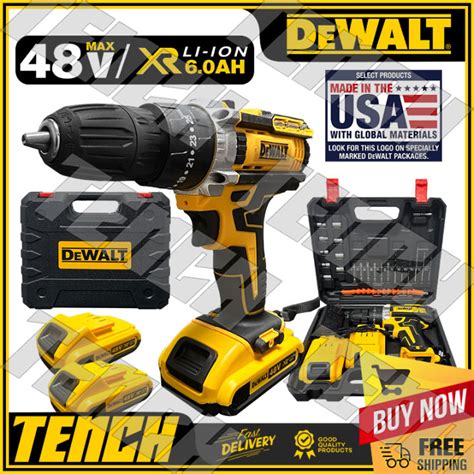 DeWalt 48V Cordless Hammer Drill Driver with FREE two 48V batteries ...