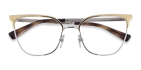 Vogue Eyewear Vo4249 Cat Eye Gold Silver Frame Glasses For Women