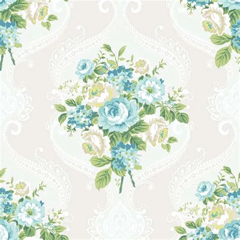 Papier peint FLORAL BLEU HC de la collection papier peint Mod chic Lutèce papier peint