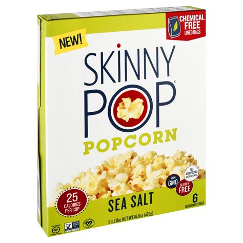 Skinny Pop Sea Salt Microwave Popcorn Stockupexpress