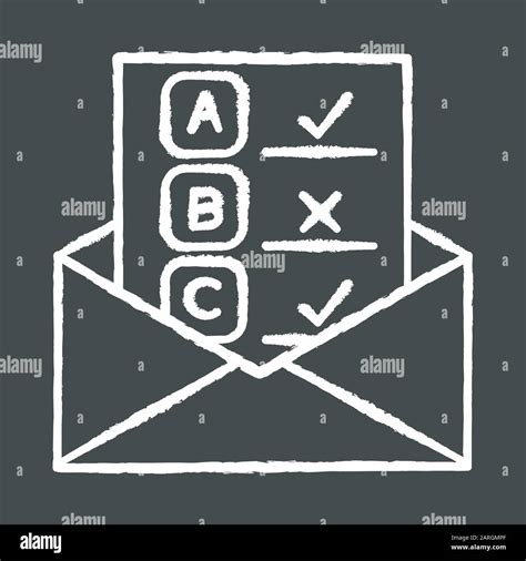 Email Survey Chalk Icon Public Opinion Research Consumer Review Customer Satisfaction