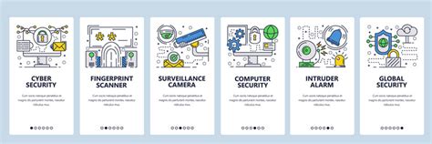 Biometrics Types Onboarding Template Royalty Free Vector