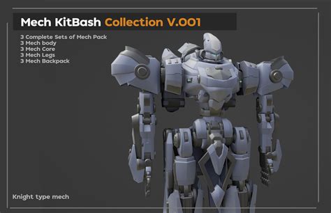 Artstation 3d Mech Kitbash Vol 01 Resources