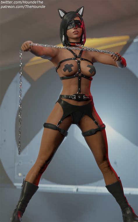 Rule 34 1girls 3d Black Hair Bondage Cat Ears Chains Collar Covered