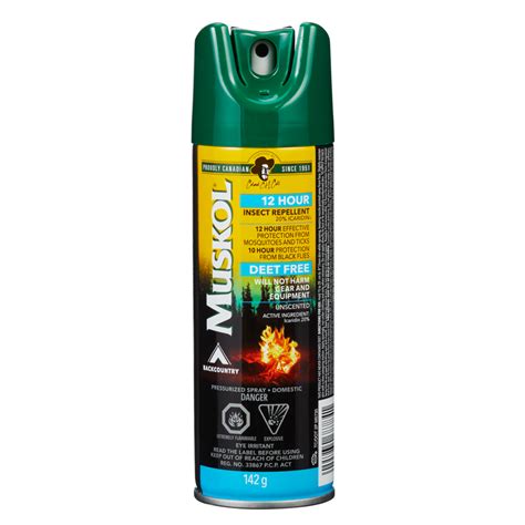 Muskol Backcountry 12 Hour Deet Free Aerosol Mosquitoinsect Repellent