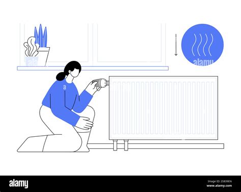Control Heating Isolated Cartoon Vector Illustrations Stock Vector