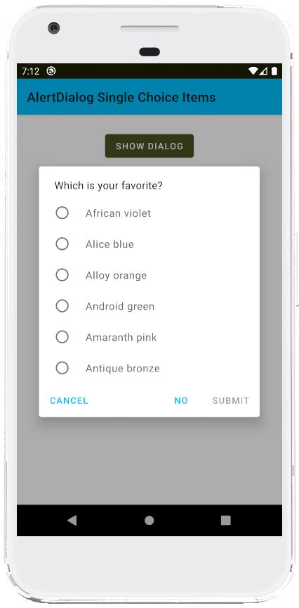 آموزش Alertdialog تک انتخابی Single Choice در کاتلین آموزش برنامه