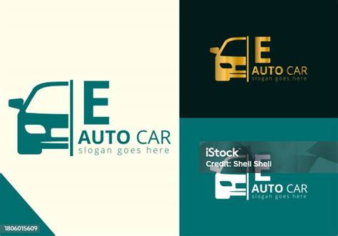 편지 E 자동차 로고 디자인 서식 파일 영감 벡터 일러스트 레이 션 0명에 대한 스톡 벡터 아트 및 기타 이미지 0명 3가지 개체 Gin Tonic Istock