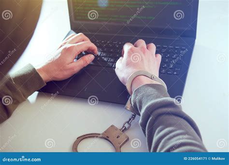 Computer Privacy Attack Hackers Programmer Look On Screen And Forcibly Writes The Program Code