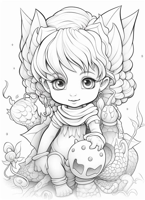 Premium Ai Image A Cartoon Girl With A Cat And A Catnip Sitting On A