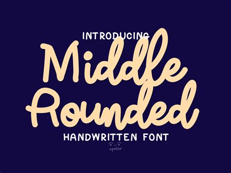 Middle Rounded Script Font By Apollo No64 On Dribbble