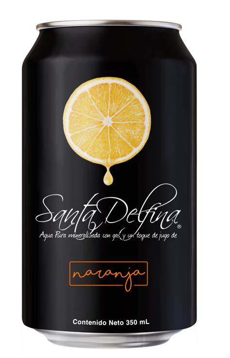 Santa Delfina Naranja Lata 12 Unidades Agua Pura Salvavidas