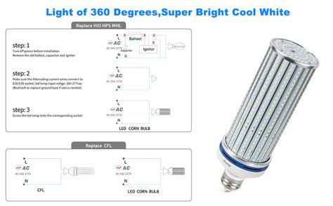 Corn Cob Light Bulb 100w Led For Commercial Industrial Lighting E26