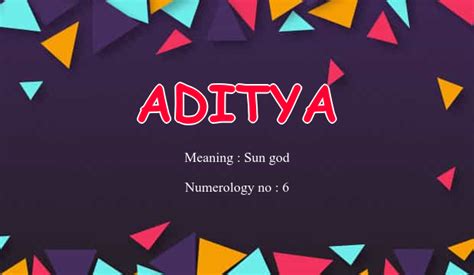 aditya name meaning