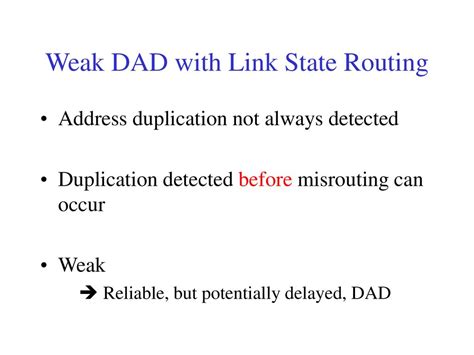 Weak Duplicate Address Detection In Mobile Ad Hoc Networks Ppt Download