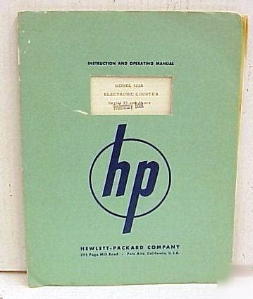 Agilent Hp 522B Elec Counter Instr Oper Manual