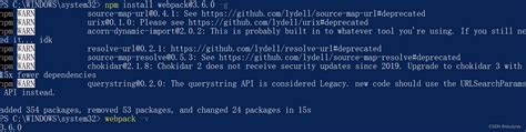 安装webpack报错却是error Command Failed Wmic Os Get Caption Webpack Cli