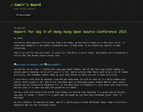 Report For Day 0 To 2 Of Hong Kong Open Source Conference 2015 Hong