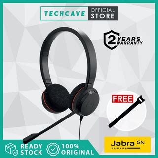 Ready Stock Jabra Evolve 20 Stereo Mono MS UC Professional Business Wired Corded Headset