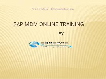PPT SAP MDM Overview PowerPoint Presentation Free To Download Id 7eb730 ZDQ3N