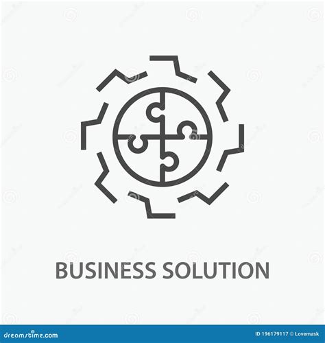 Solution Line Icons Collection Answer Fix Resolve Cure Remedy Key