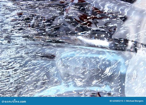 Frozen Ice Block In Winter Stock Image Image Of Reflection 63585215