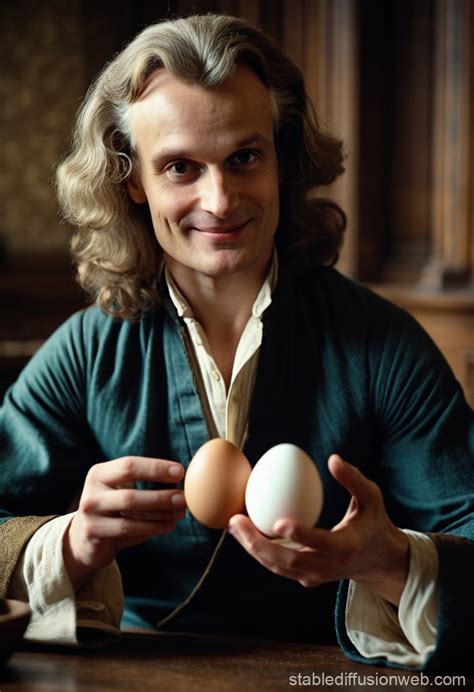 Isaac Newton And An Apple Prompts Stable Diffusion Online