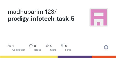 Github Madhuparimi Prodigy Infotech Task
