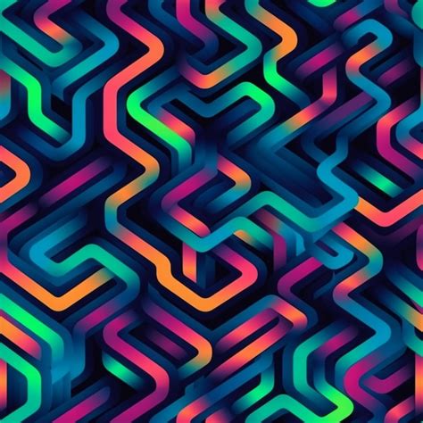 Premium Ai Image A Colorful Abstract Background With A Pattern Of Overlapping Shapes Generative Ai