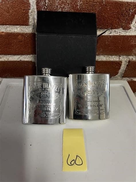 2 Jack Daniels Flask Live And Online Auctions On